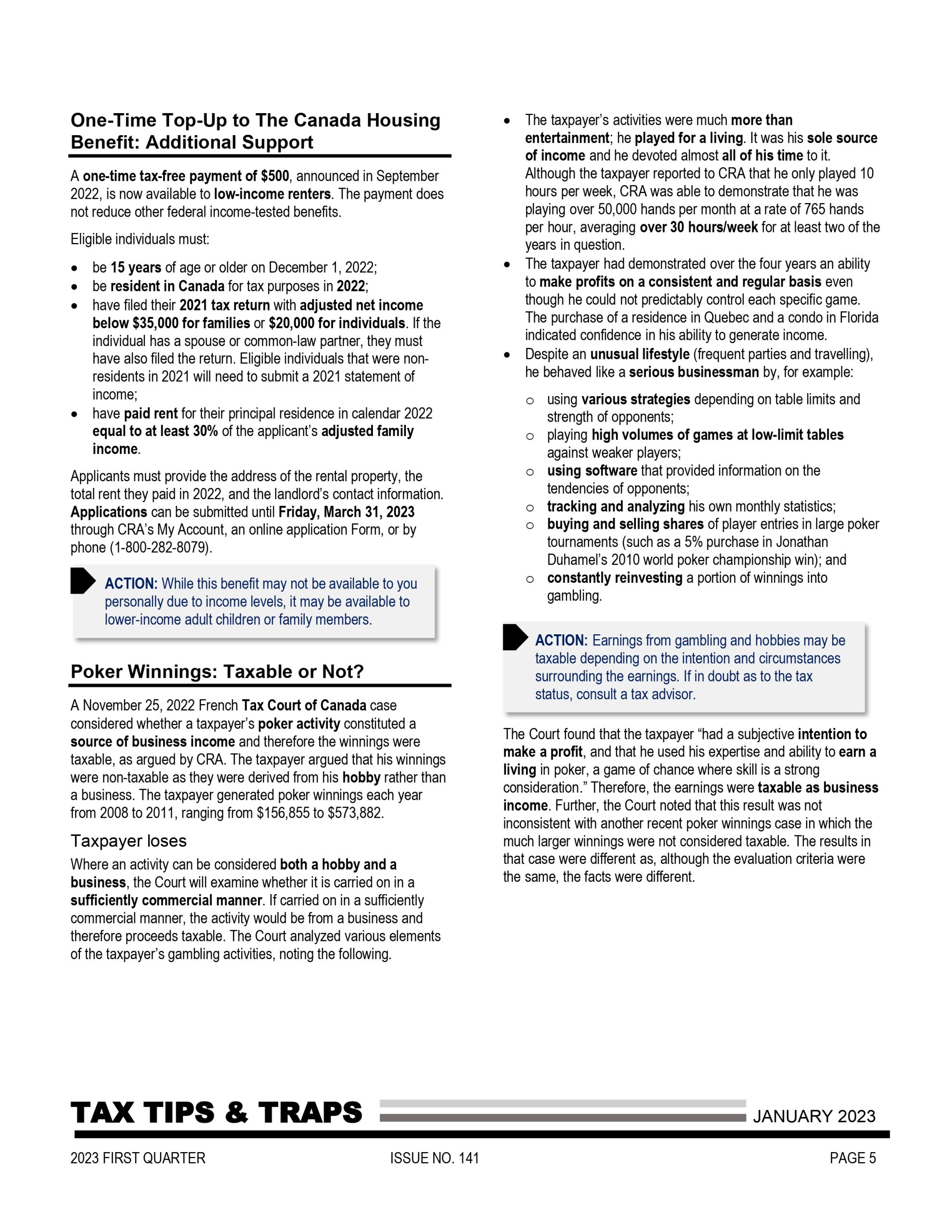 Tax Tips and Traps - 1st Quarter 2024 - Wilkinson Chartered ...