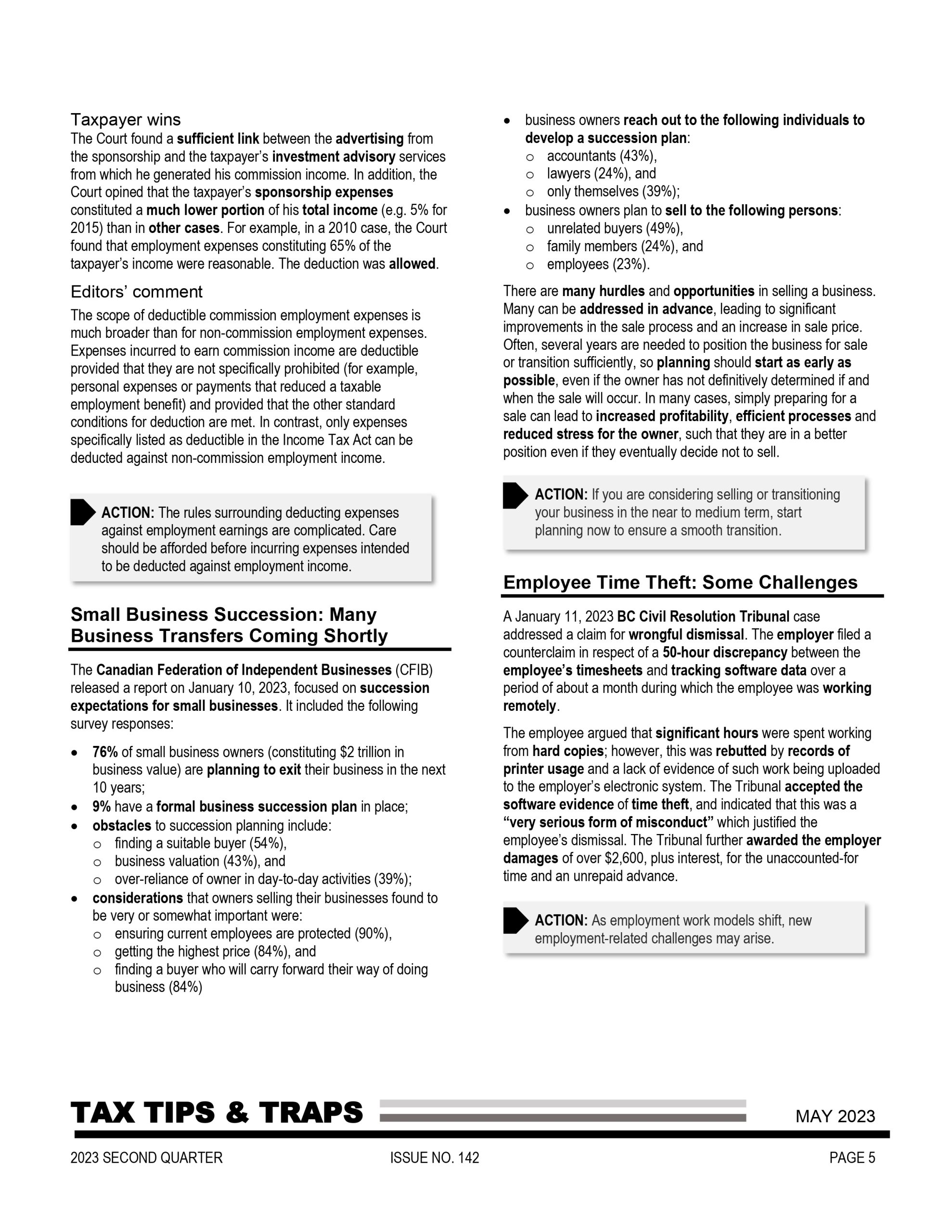 Tax Tips and Traps – 2nd Quarter 2023 - Wilkinson Chartered ...