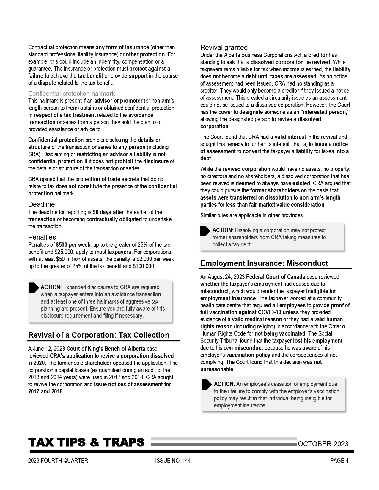 Tax Tips and Traps - 1st Quarter 2024 - Wilkinson Chartered ...