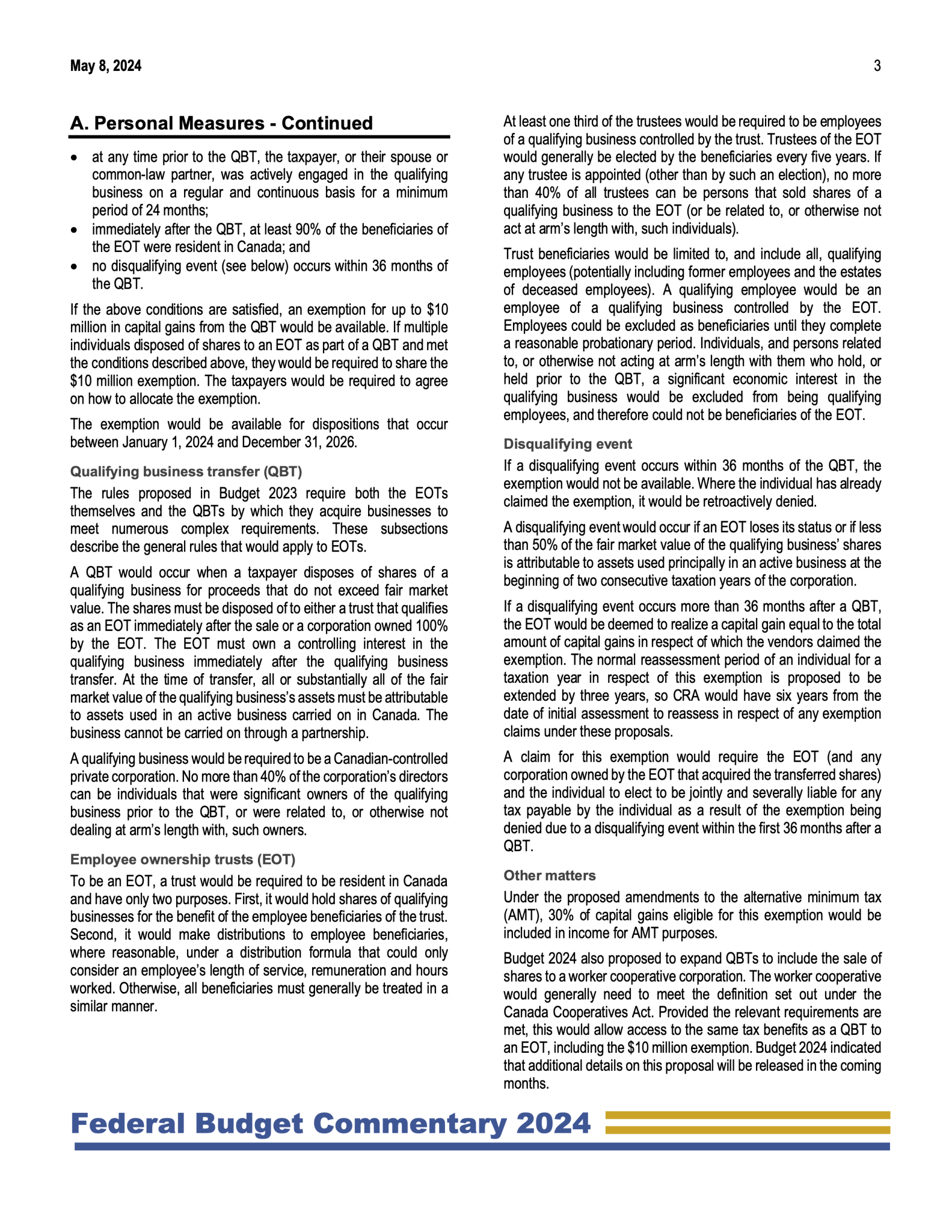 Federal Budget Commentary 2024 - Wilkinson Chartered Professional ...