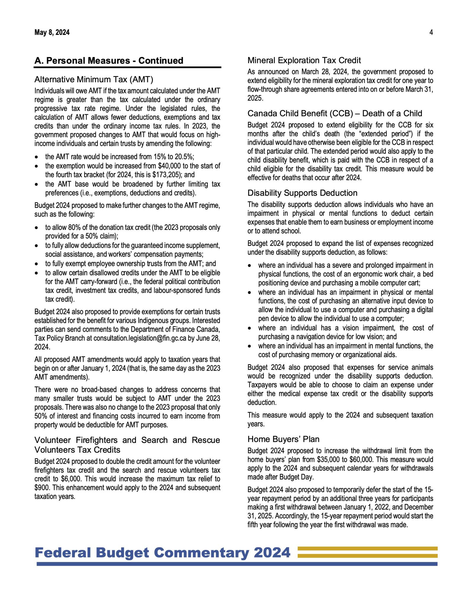 Federal Budget Commentary 2024 - Wilkinson Chartered Professional ...