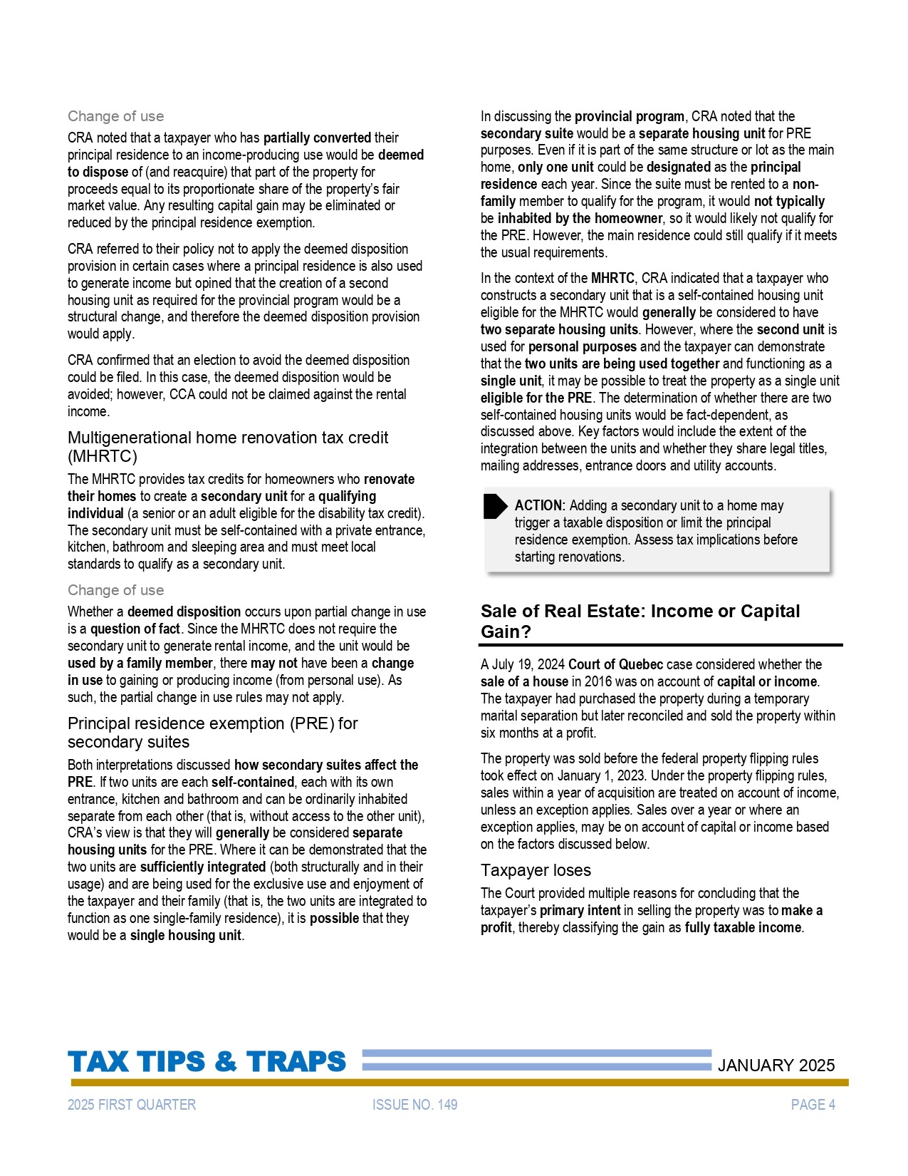 Tax Tips and Traps – 1st Quarter 2025 - Wilkinson Chartered ...